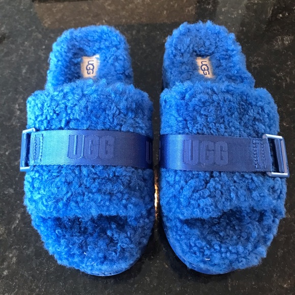 UGG | Shoes | New Ugg Fluffita Slipper Classic Blue Slip On Royal Blue ...